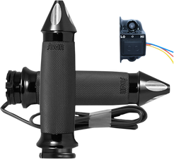 Avon Black Contour Heated Motorcycle Cable Grips 1986-22 Harley Softai ...