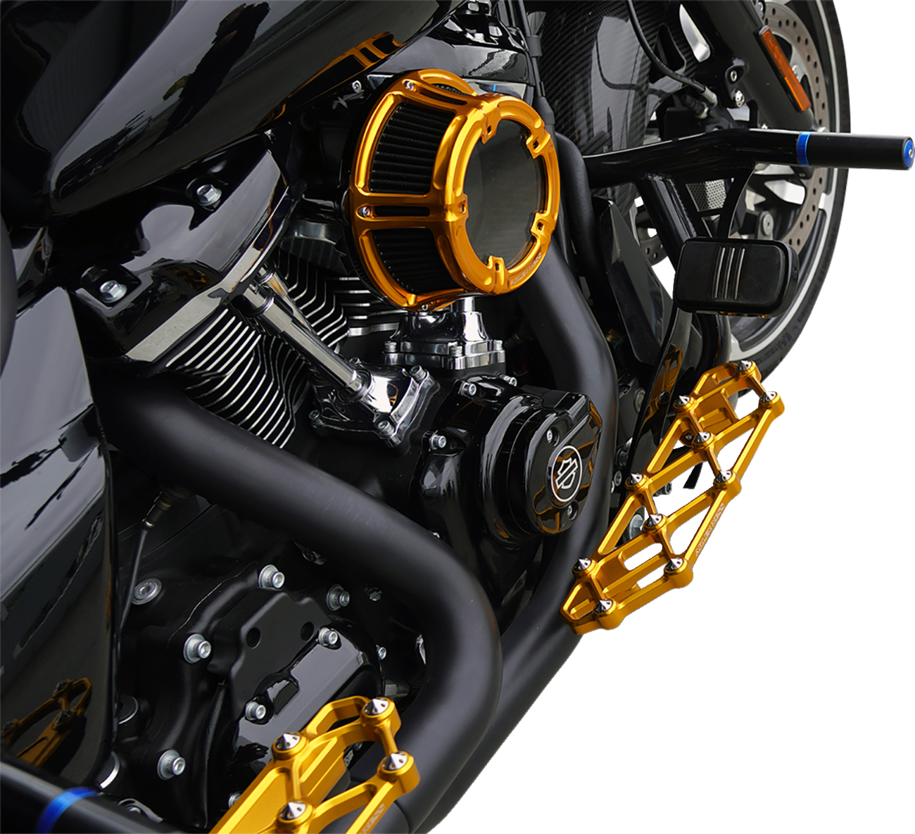 Arlen Ness Diamond Gold Driver Floorboards for 1982-2025 Harley Tourin ...