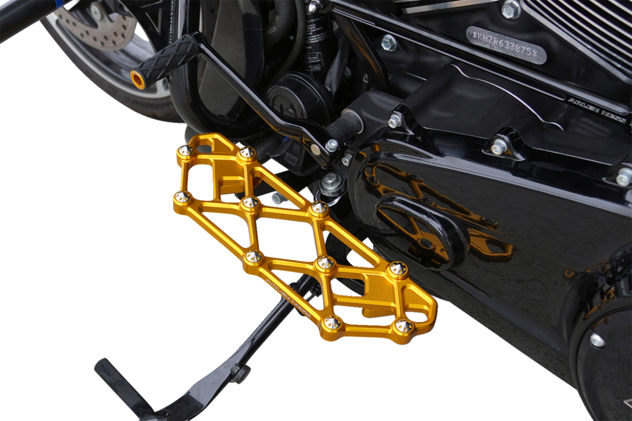 Arlen Ness Diamond Gold Driver Floorboards for 1982-2025 Harley Tourin ...