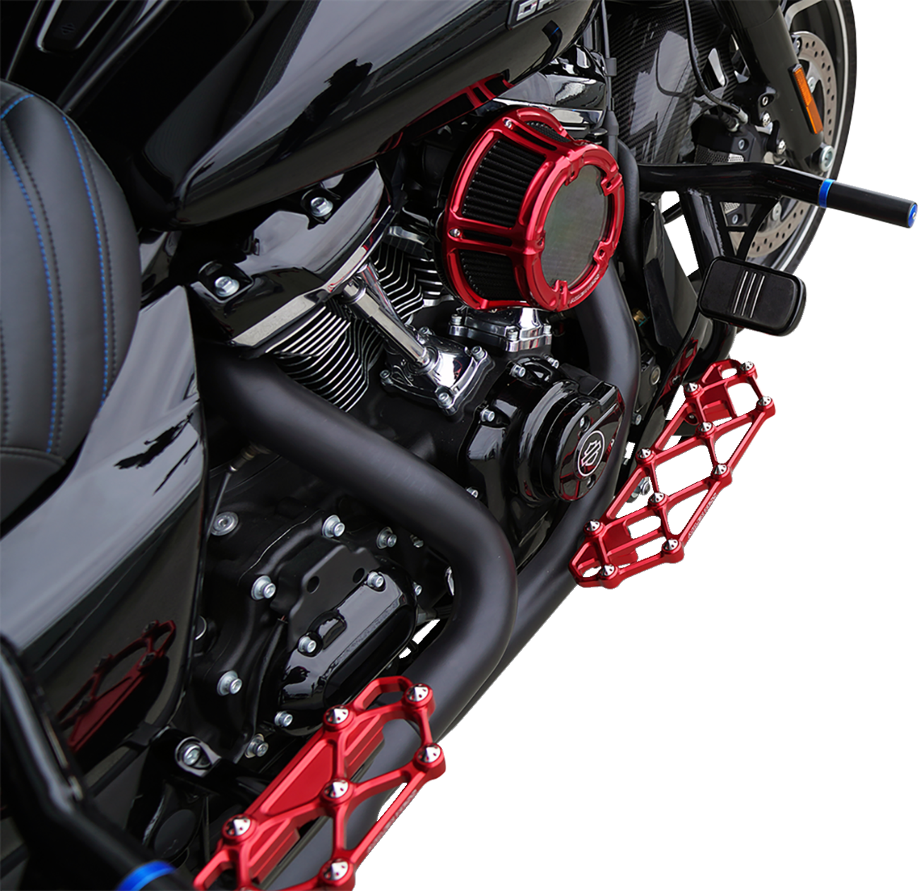 Arlen Ness Diamond Red Driver Floorboards for 1982-2025 Harley Touring ...